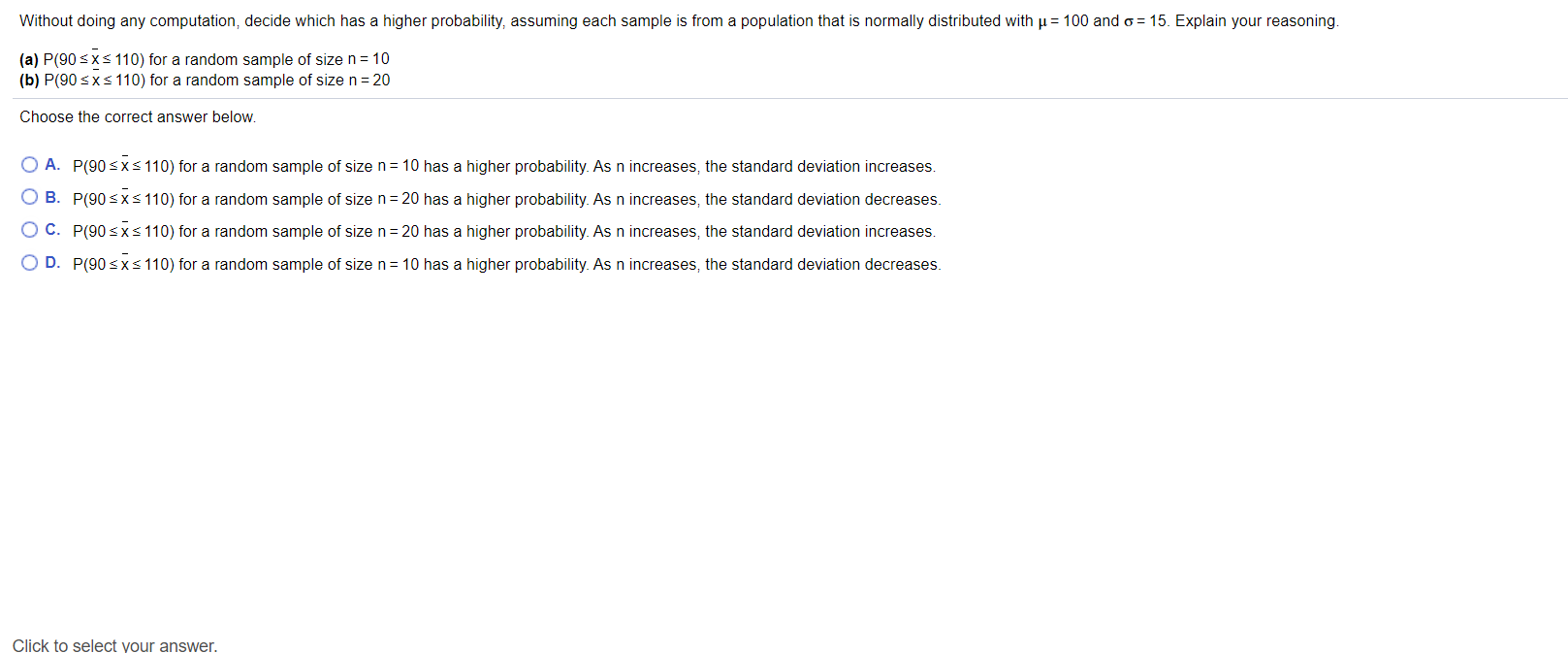 Solved Without doing any computation, decide which has a | Chegg.com