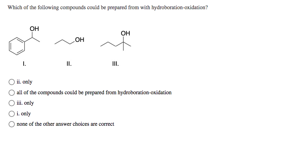 Solved Which of the following compounds could be prepared | Chegg.com