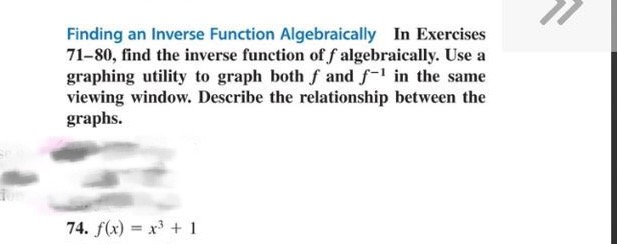 Solved Finding an Inverse Function Algebraically In | Chegg.com