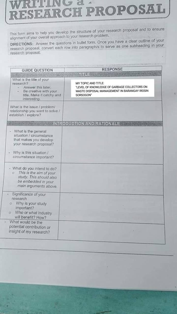 Solved Answer the questions in bullet form. Once you have a | Chegg.com