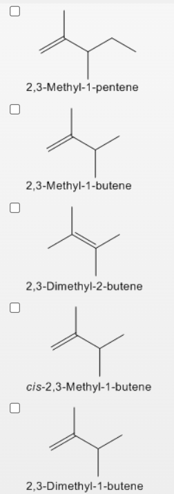 Solved Choose Correct Names And Structural Formulas For