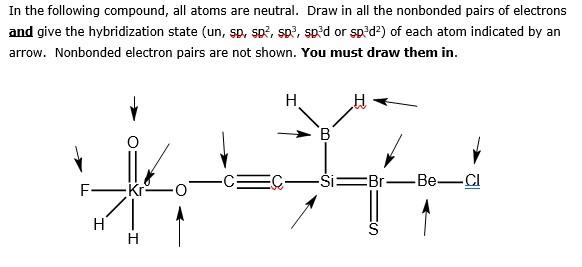 Solved In the following compound, all atoms are neutral. | Chegg.com