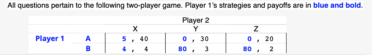 Solved Consider the following two-player game.Player 2(10 | Chegg.com