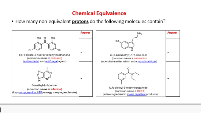 Solved How many non-equivalent protons do the following | Chegg.com