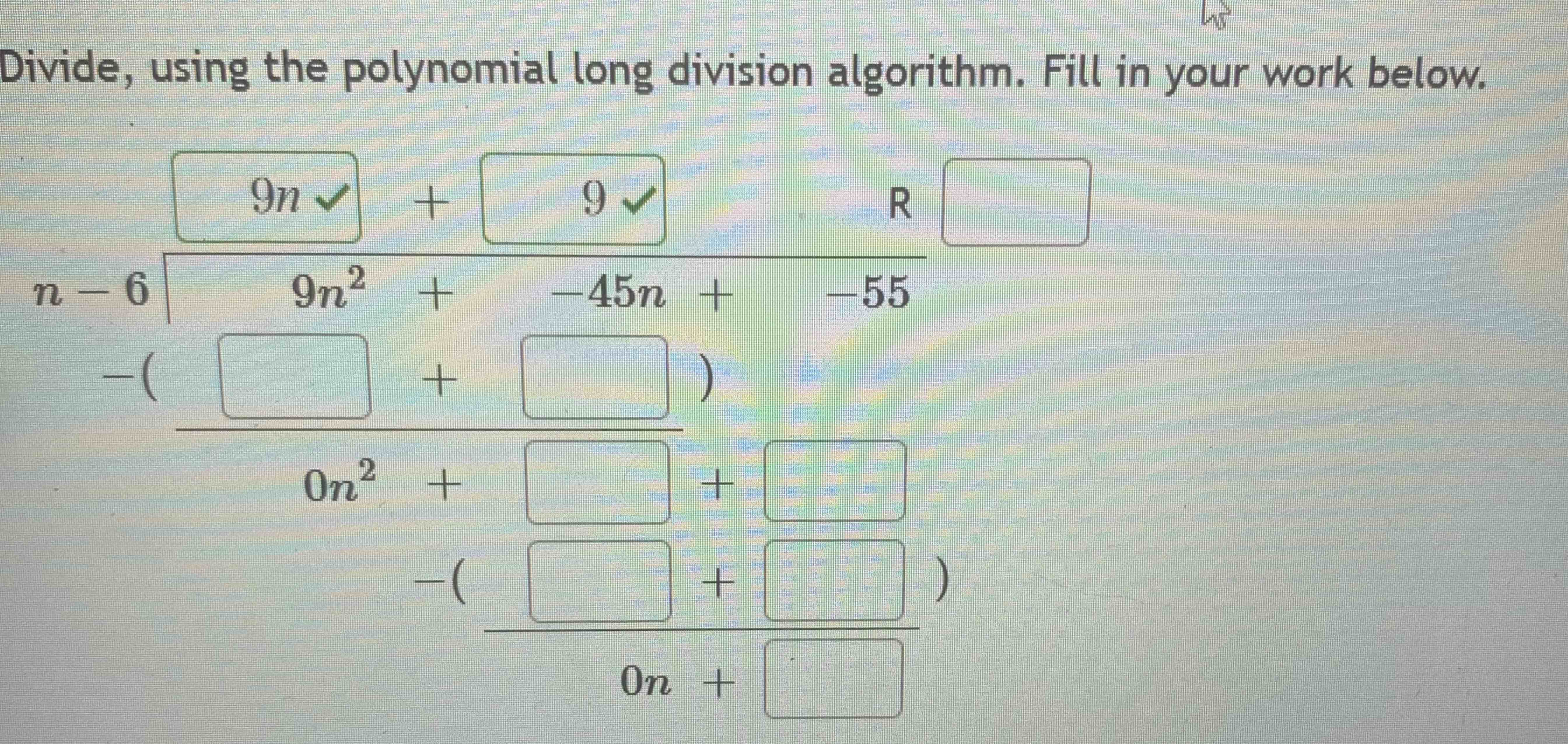 Divide, using the polynomial long division algorithm. | Chegg.com