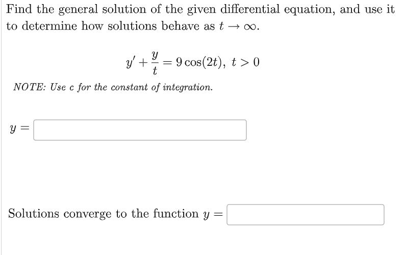 Solved Find the general solution of the given differential | Chegg.com