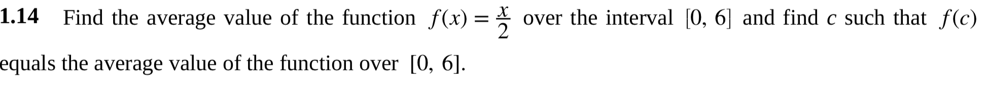 Solved = Find the average value of the function f(x) = = 2 | Chegg.com