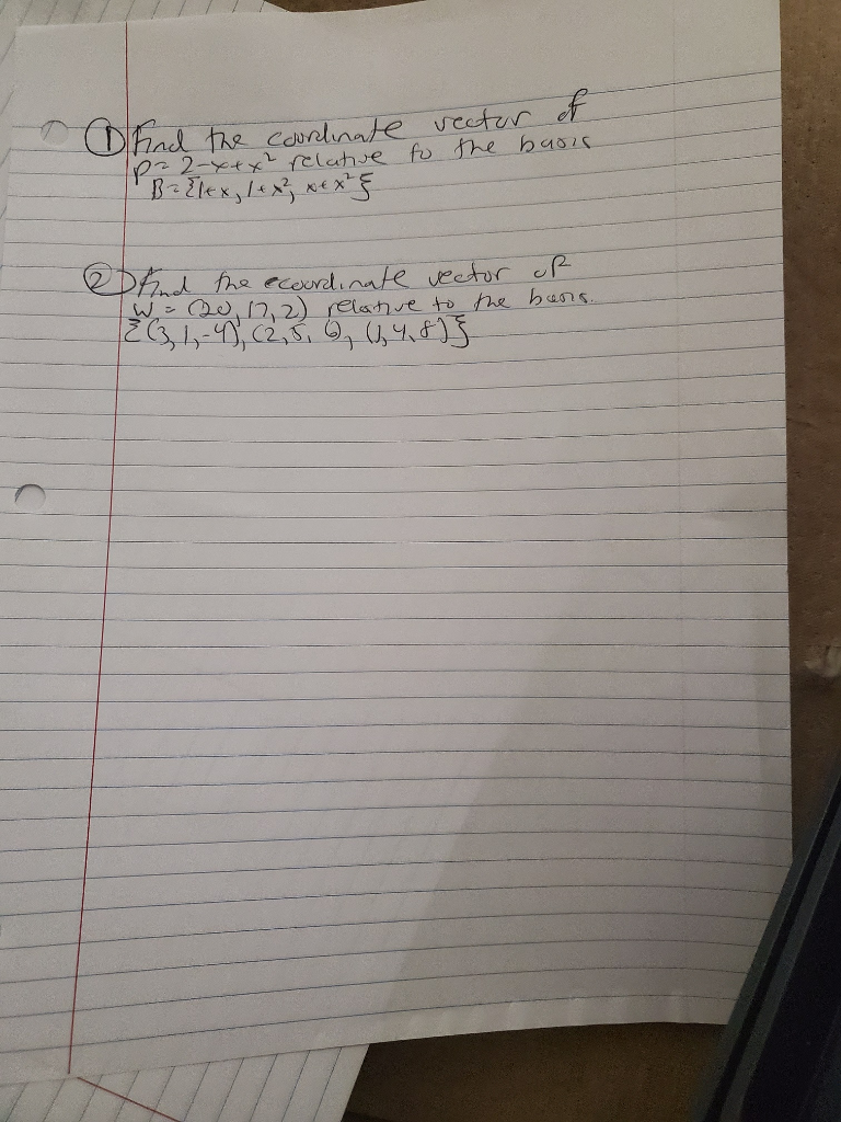 Solved Linear Algebra: basis problems The solutions | Chegg.com