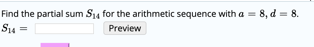 Solved Find the partial sum, S7, for the geometric sequence | Chegg.com