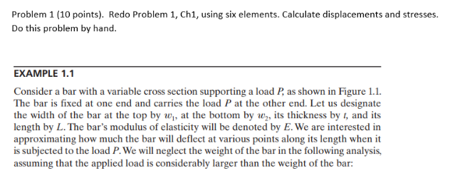 Solved Problem 1 (10 points). Redo Problem 1, Ch1, using six | Chegg.com