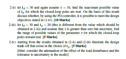 Solved Problem 1: Laplace transform and its uses The control | Chegg.com