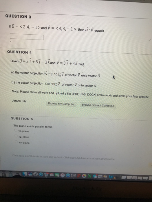 Solved If u^vector = and v^vector