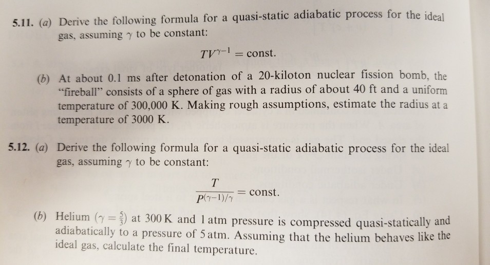 Solved 5.11. (a) Derive the following formula for a | Chegg.com