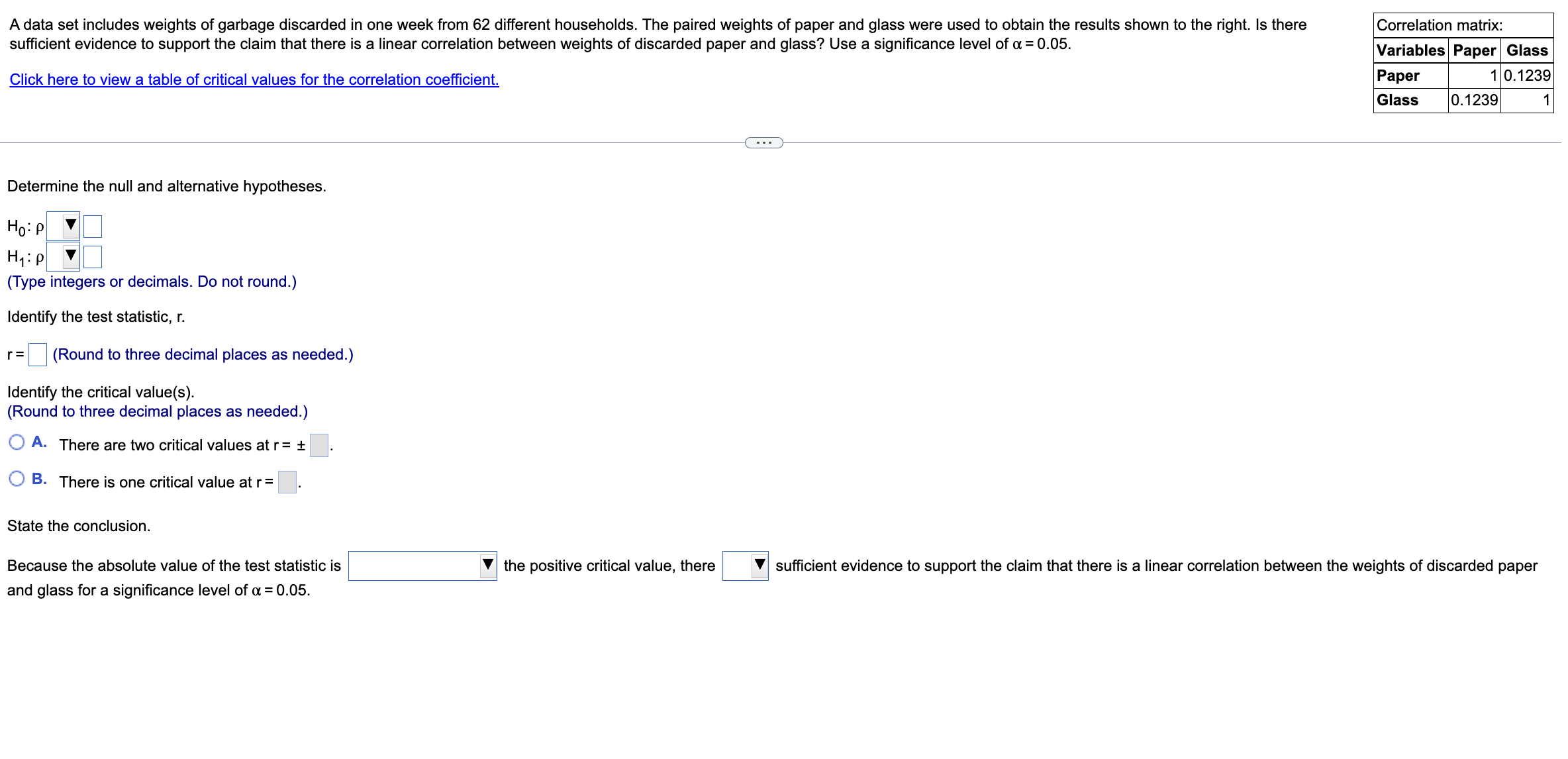 Solved A data set includes weights of garbage discarded in | Chegg.com