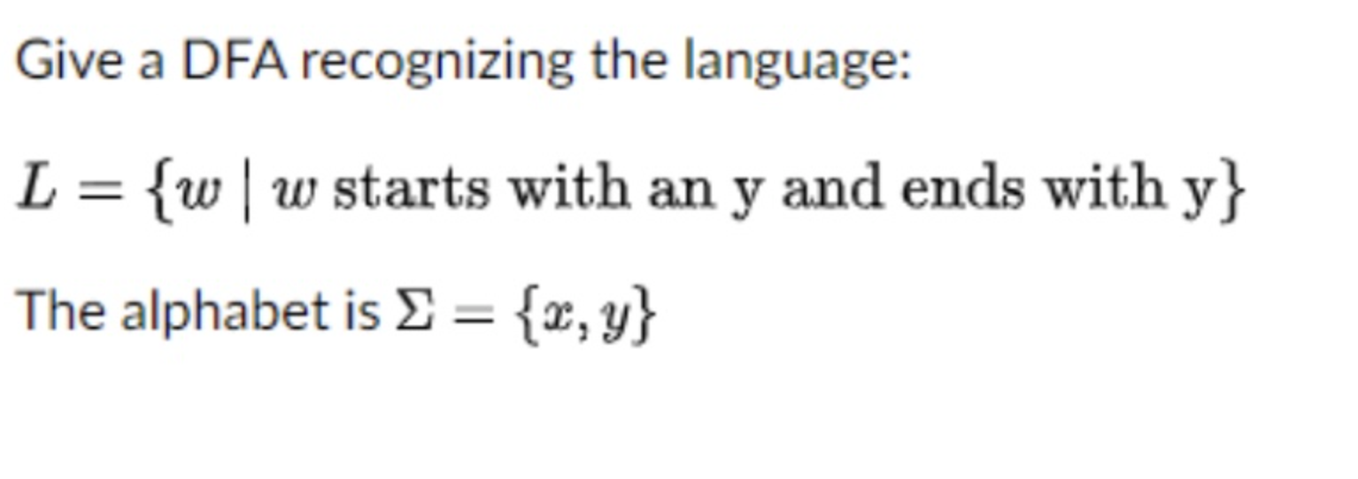 Solved Give a DFA recognizing the language: L = {w | w | Chegg.com