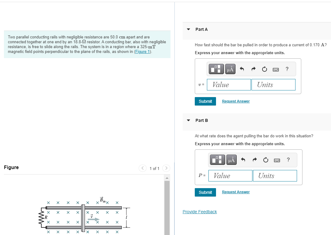 Solved Two parallel conducting rails with negligible | Chegg.com