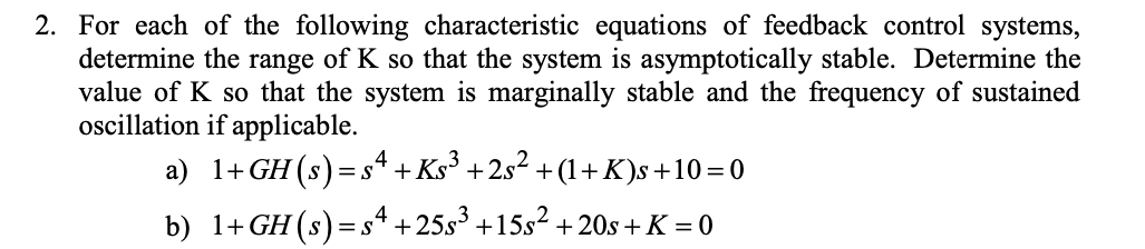 Solved 2. For each of the following characteristic equations | Chegg.com