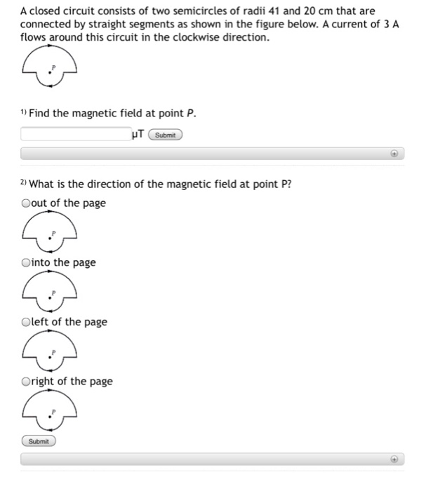 Solved A closed circuit consists of two semicircles of radii | Chegg.com