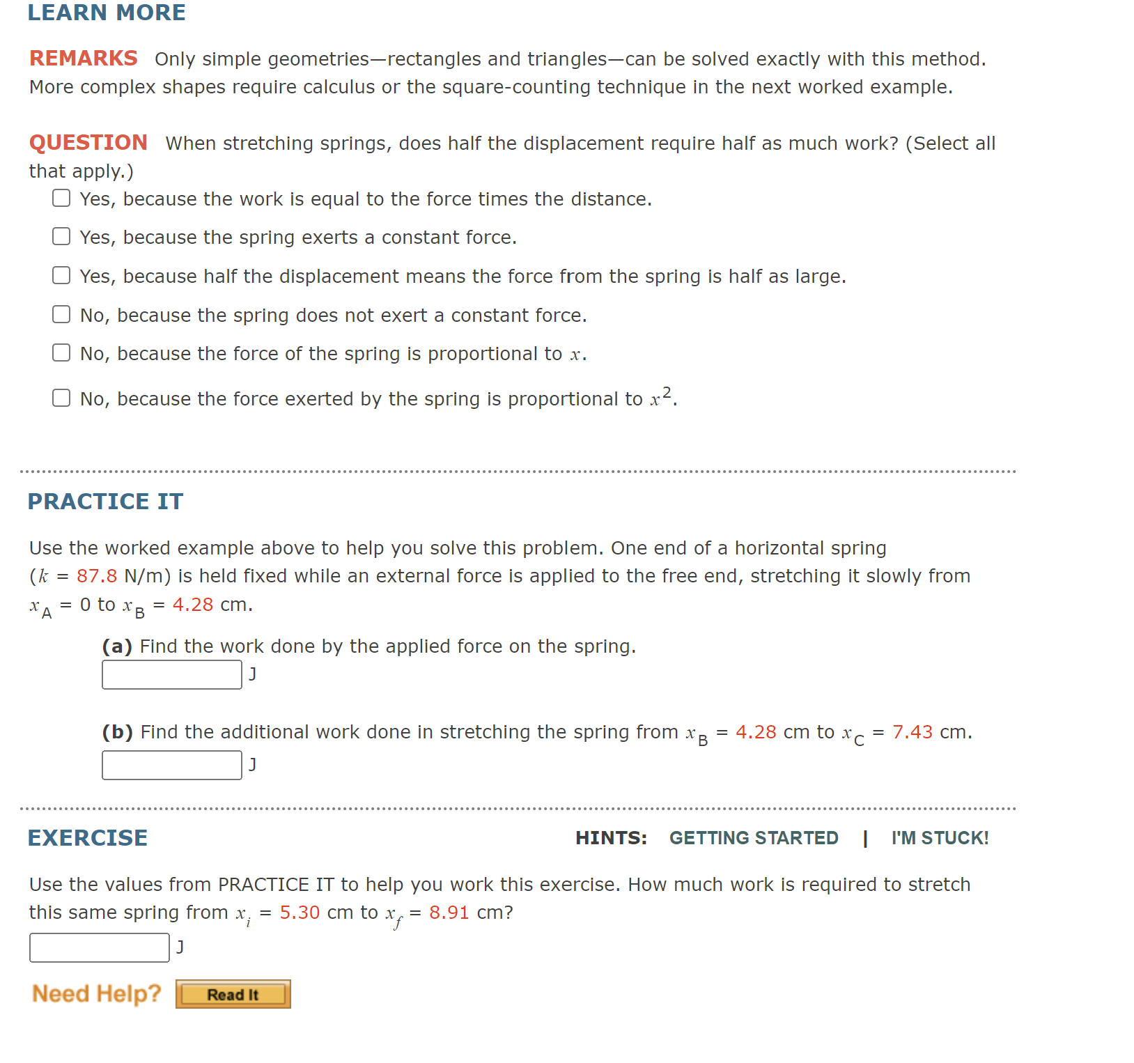 Solved GOAL Apply the graphical method of finding work. | Chegg.com