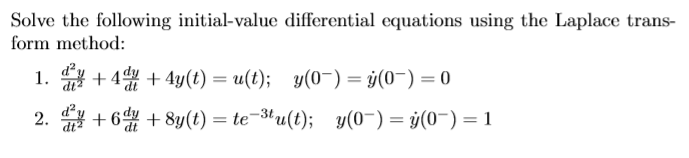 Solved Solve the following initial-value differential | Chegg.com