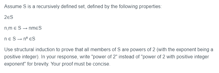 Solved Assume S is a recursively defined set, defined by the | Chegg.com