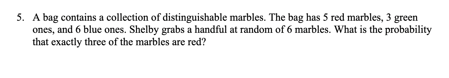 Solved A bag contains a collection of distinguishable | Chegg.com
