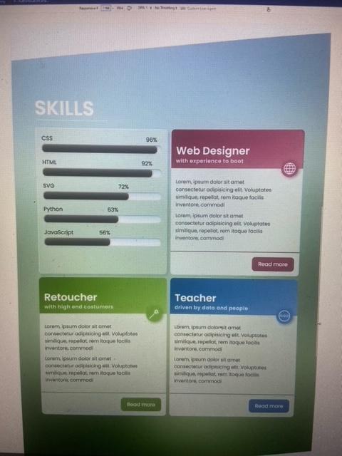 Solved How do you position the cards like the example in the | Chegg.com