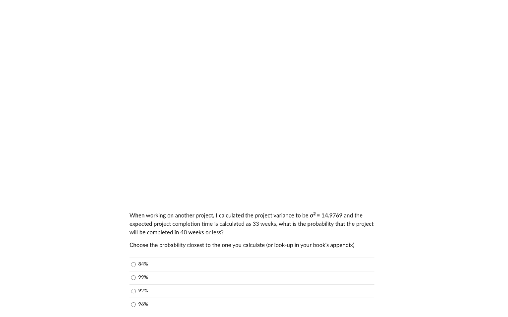 Solved When working on another project. I calculated the | Chegg.com
