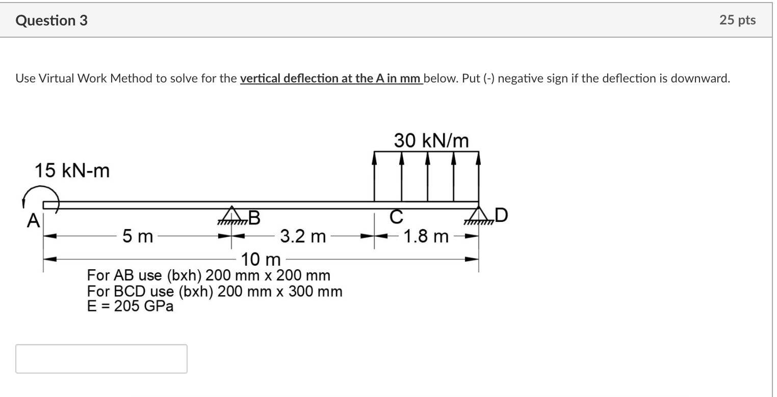 Solved Question 3 25 Pts Use Virtual Work Method To Solve 5705