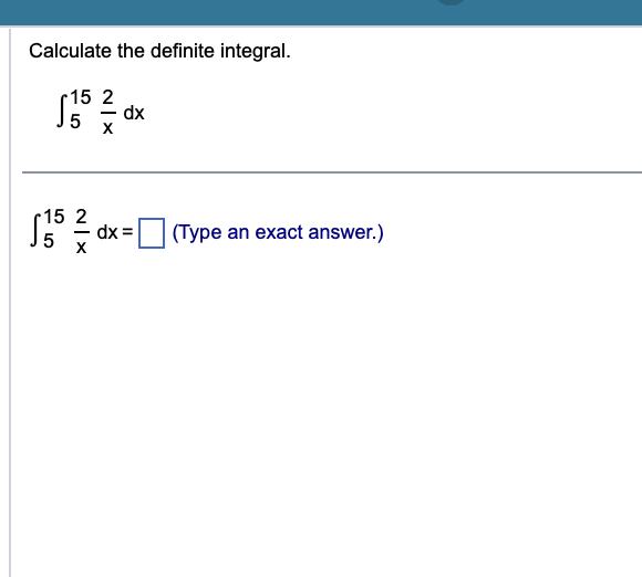 Solved Calculate the definite | Chegg.com