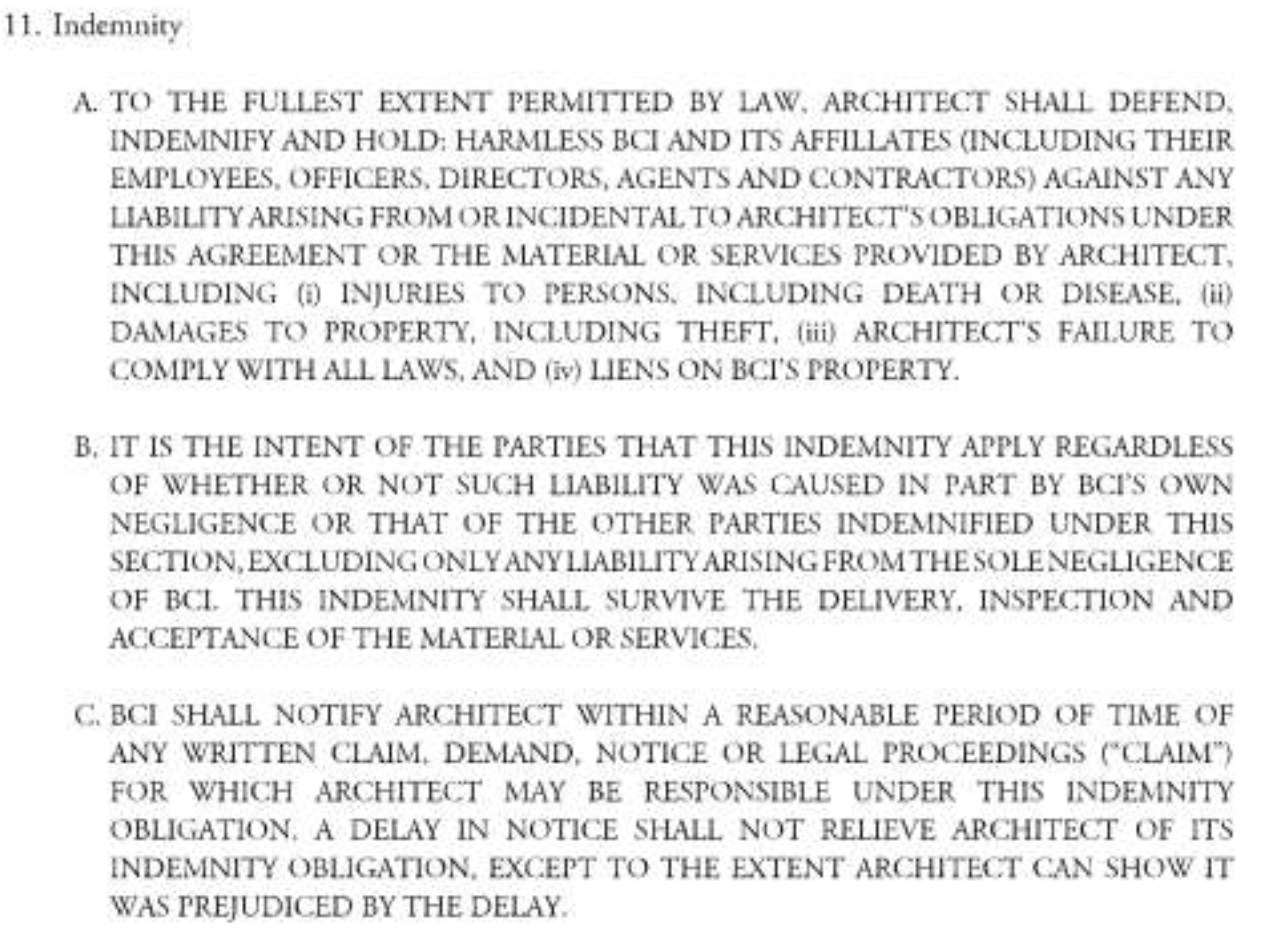 Solved What clauses in the contract deal with indemnities? | Chegg.com