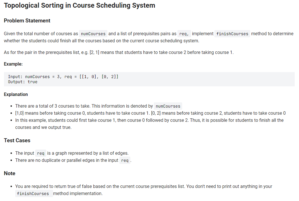 Solved Topological Sorting in Course Scheduling System | Chegg.com