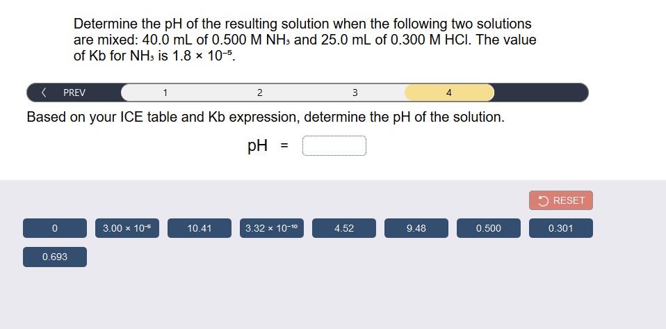 Solved Determine the pH of the resulting solution when the | Chegg.com
