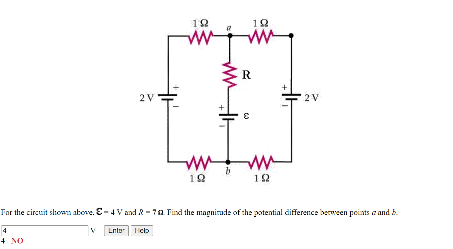 Solved For the circuit shown above, Ω=4V ﻿and R=7Ω. ﻿Find | Chegg.com