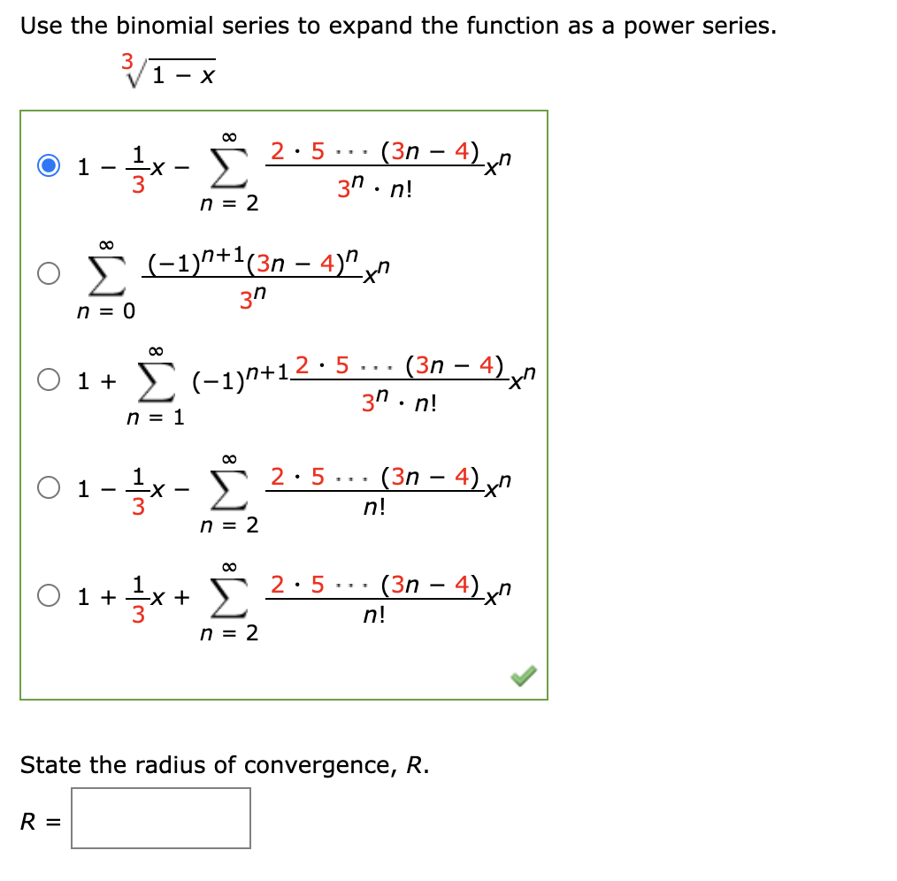 Solved Use The Binomial Series To Expand The Function As A Chegg