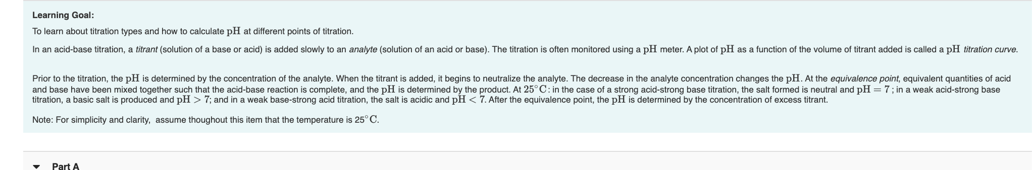 Solved Part A Identify each type of titration curve. Note | Chegg.com