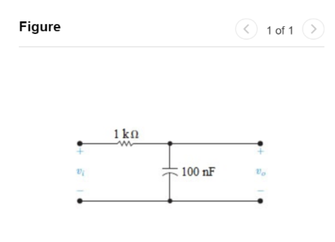 Solved Consider the RC low-pass filter shown in (Figure | Chegg.com
