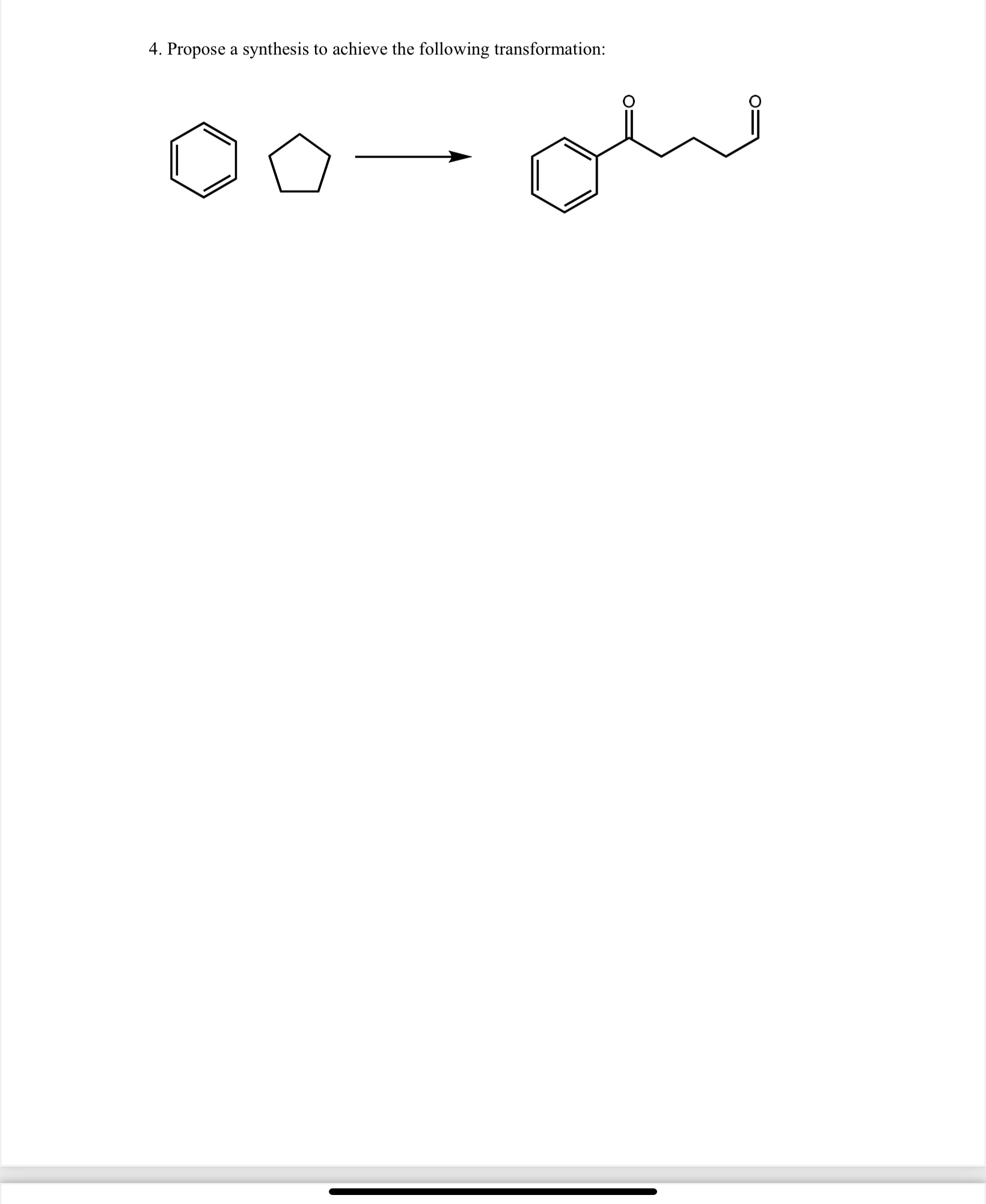 Solved Propose a synthesis to achieve the following | Chegg.com