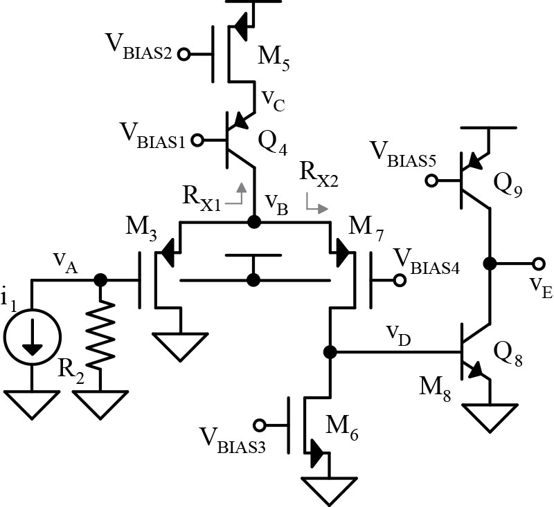 Solved write expression of RX1 ﻿and RX2 ﻿in small signal | Chegg.com