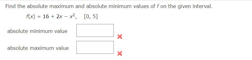 Solved Find the absolute maximum and absolute minimum values | Chegg.com