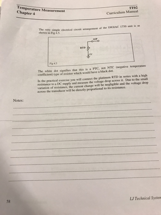 Solved Temperature Measurement Chapter 4 ITO2 Curriculum | Chegg.com