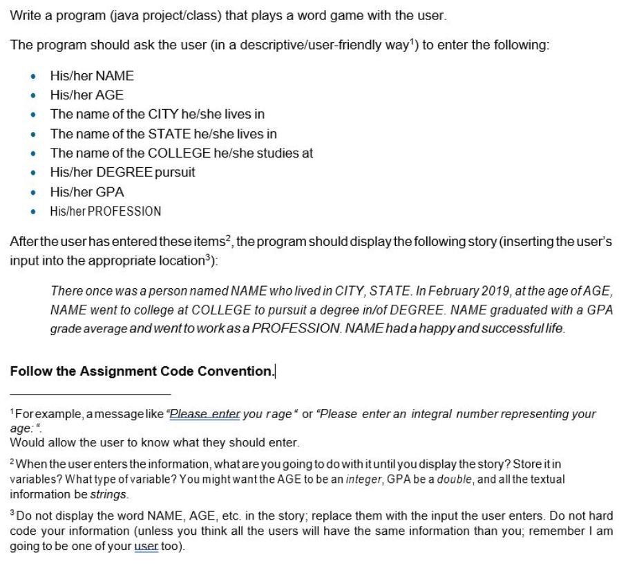 Solved Write a program (java project/class) that plays a | Chegg.com