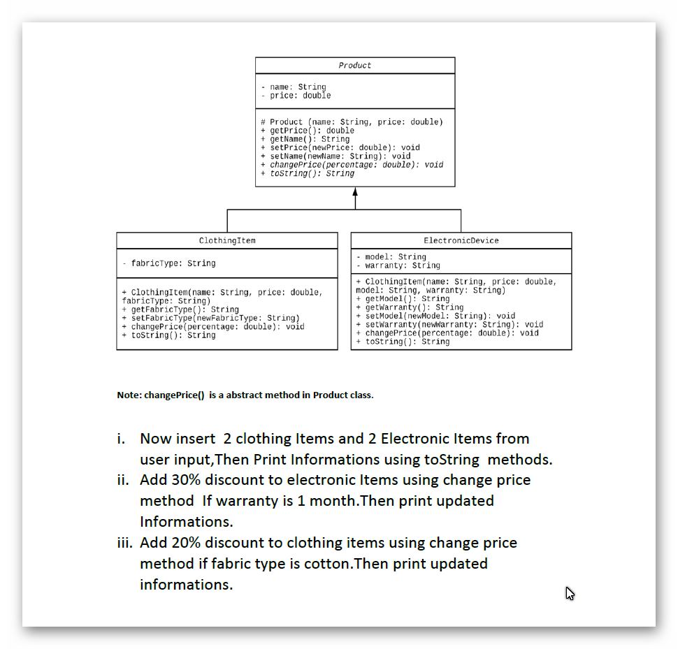 Solved Product - name String price: double # Product (name: | Chegg.com