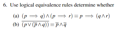 Solved 5. Use logical equivalence rules to simplify the | Chegg.com