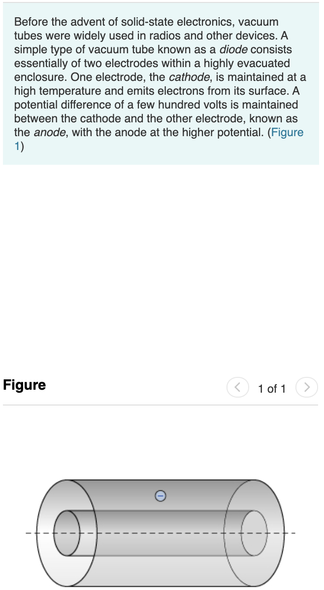 Solved Suppose a diode consists of a cylindrical cathode | Chegg.com