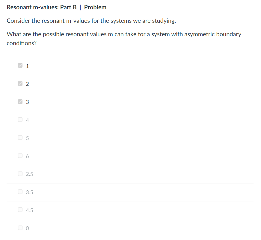 Solved Resonant m-values: Part B | Problem Consider the | Chegg.com