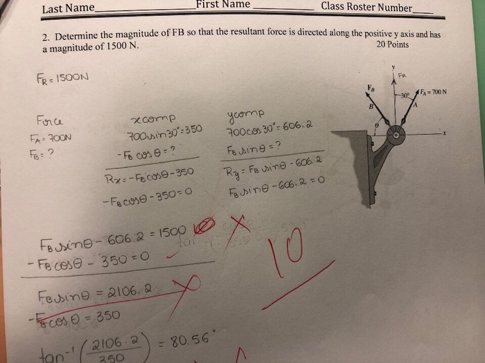Solved Last Name First Name Class Roster Number 2. Determine | Chegg.com