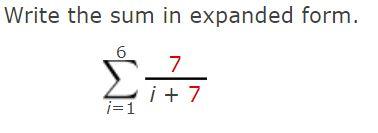 Solved Write the sum in expanded form. 5 Σ2vi i=1 I X | Chegg.com