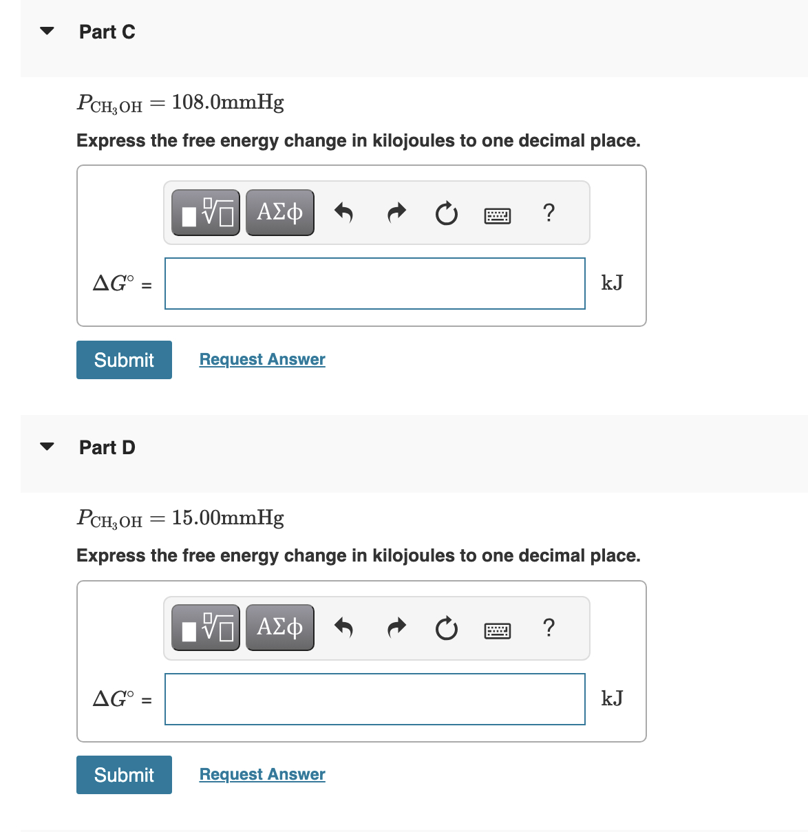 Solved MISSED THIS? Watch IWE: Calculating Change in Free | Chegg.com