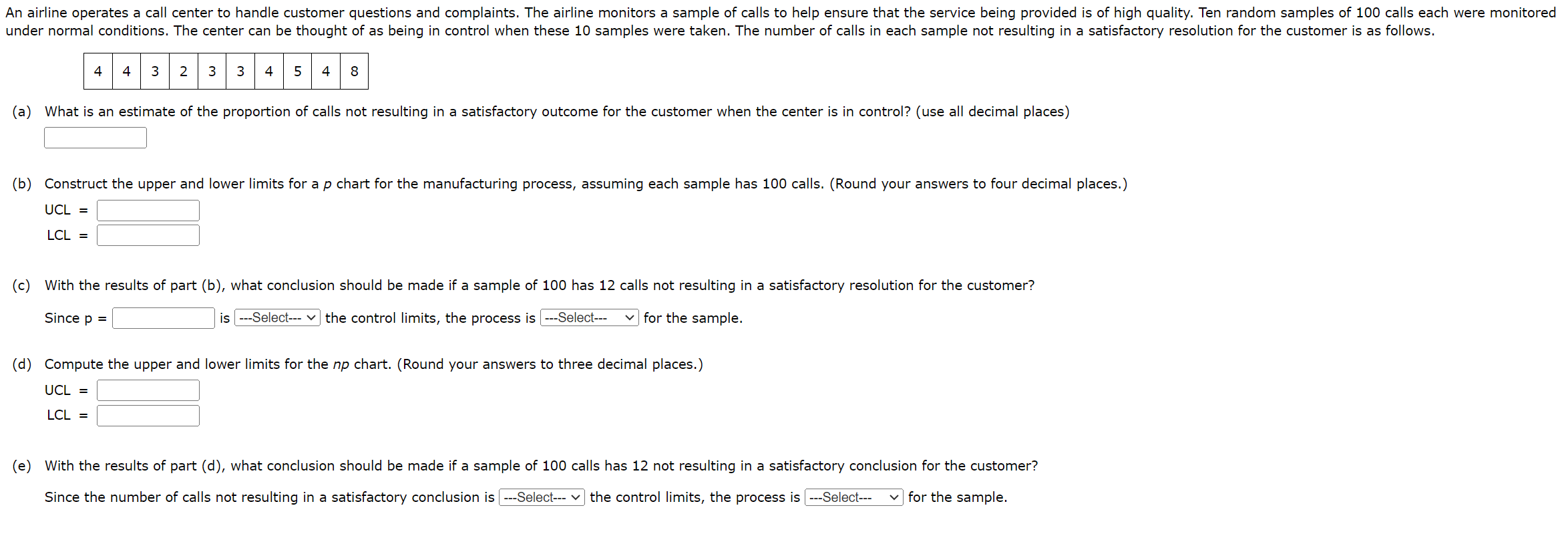 Solved \\[ \\mathrm{UCL}= \\] \\[ \\mathrm{LCL}= \\] (c) | Chegg.com